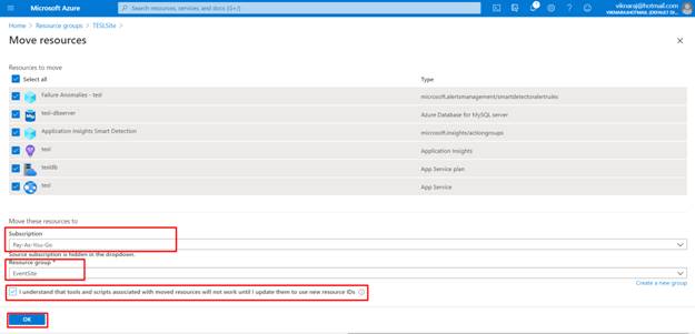 How To Move Azure Resources Between Existing Subscription To New ... How To Move Azure Resources Between Existing Subscription To New ...